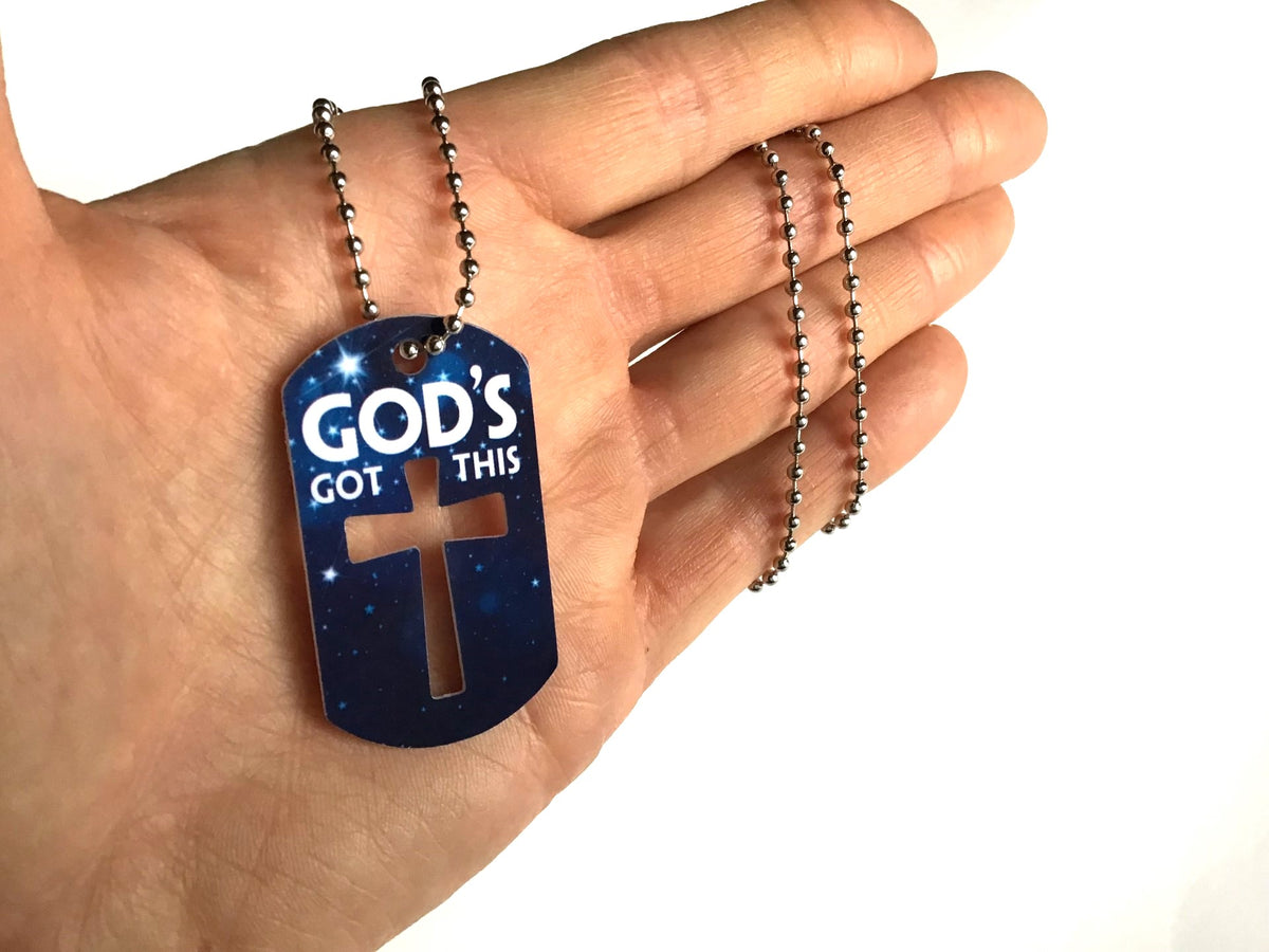 'God's Got This' Dog-Tag Chain Necklace – Tooks Take